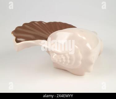 Large Poole Pottery Twintone Conch Shell 1930’s Designed by John Adams ...