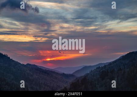 Sunset from Morton Overlook, Great Smoky Mountains National Park ...