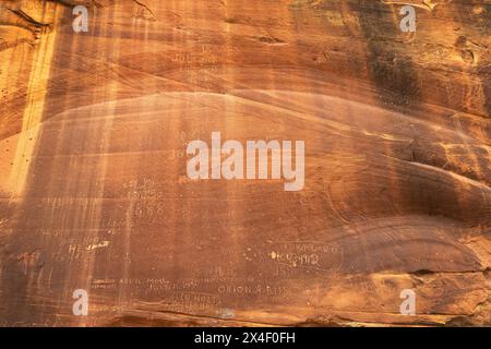Capitol Gorge graffiti Stock Photo - Alamy