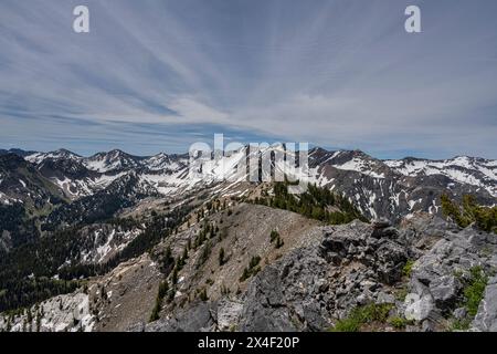 USA, Utah. Landscape of Mineral and Cardiff Fork, Big Cottonwood Canyon ...
