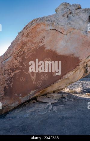 USA, Utah. Juggler Panel petroglyphs in San Rafael Swell Recreation ...