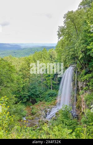 USA, Virginia, Hot Springs. Waterfall in the countryside Stock Photo ...