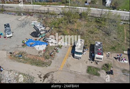 Hamilton Ontario homeless encampment Stock Photo - Alamy