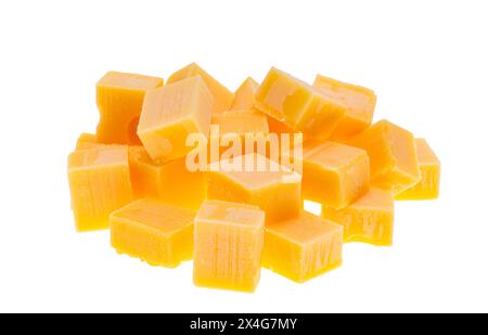 cheese squares isolated on white background Stock Photo - Alamy
