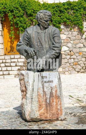 Sculpture statue of writer Petro Marko 1913-1991 in his home village of ...