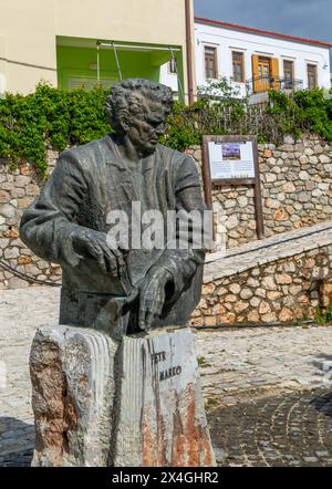 Sculpture statue of writer Petro Marko 1913-1991 in his home village of ...