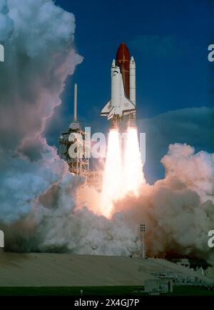 Space Shuttle Atlantis takes flight on the STS-27 mission in December 2 ...