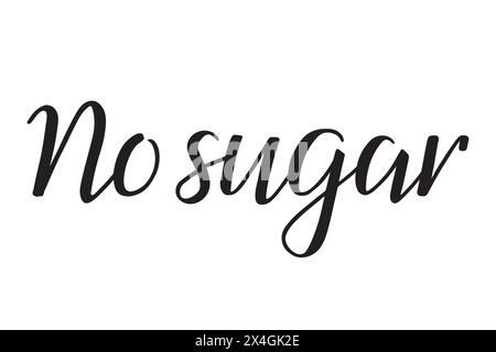Sugar-free. Handwritten lettering. Inscription in English. Modern brush ...