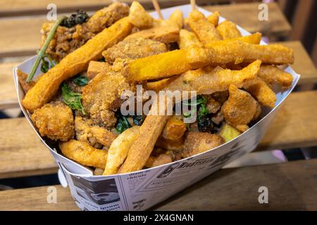 Traditional Taiwanese food including bowl with noodle soup served with ...
