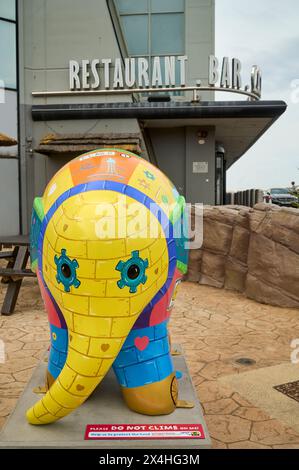 Elmer the patchwork elephants Big Blackpool Parade in aid of a local ...