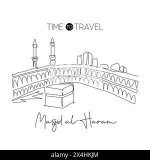 Continuous line drawing illustration of the Prophet Moses with staff ...