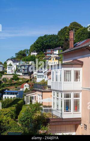 Villas in the Treppenviertel, residential building, Blankenese district ...
