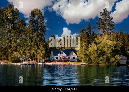 Loon Lake Washington State USA shown on a road map or Geography map ...