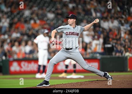 Cleveland Guardians pitcher Tim Herrin reacts after striking out ...