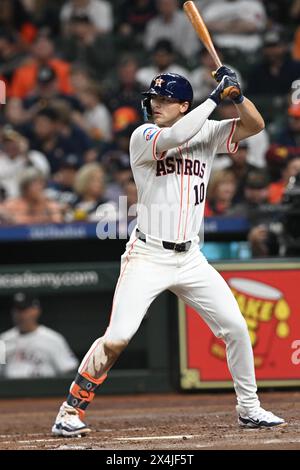 Houston Astros' Joey Loperfido bats during the fourth inning of a ...