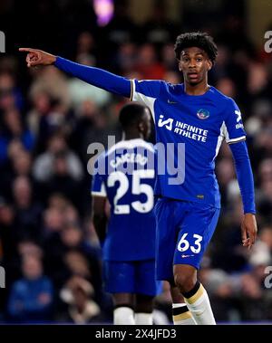 Chelsea’s Josh Acheampong during the Premier League match at Stamford ...