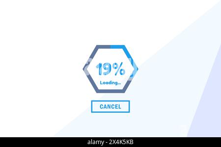 Loading progress screen. Illustration on teal background Stock Photo ...