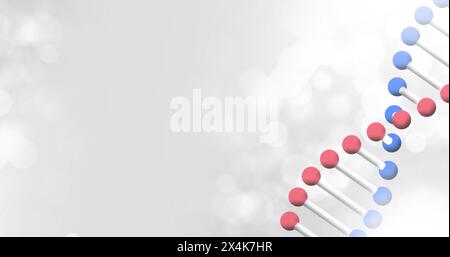Image of dna strand over white background Stock Photo - Alamy