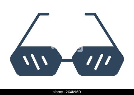 round glasses optical glyph icon vector illustration Stock Vector Image ...