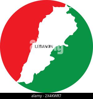 Lebanon map icon vector illustration logo template Stock Vector Image ...