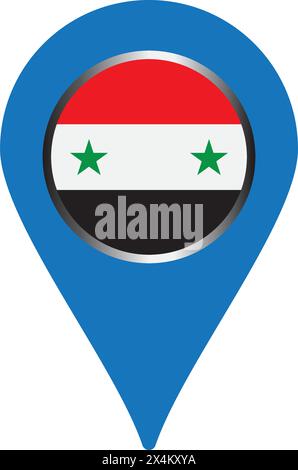 Syria flag map, official color with proportion, fully Editable ...