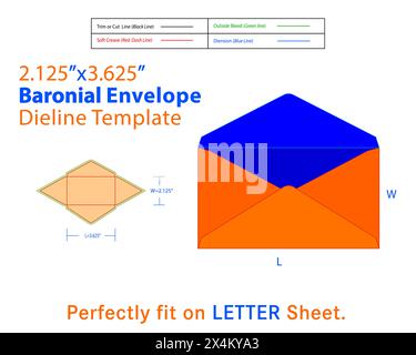 paper envelope dieline mockup template vector Stock Vector Image & Art ...