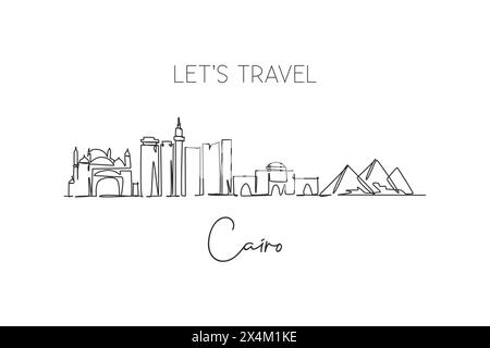 Egypt, Cairo, Cairo Tower travel landmark vector illustration Stock ...