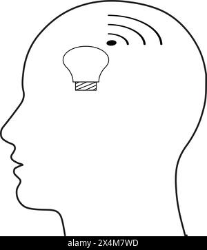 wi-fi line icon with a smart phone Stock Vector Image & Art - Alamy