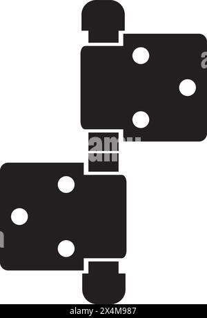 Door hinge icon logo sign vector outline in black and white color Stock ...