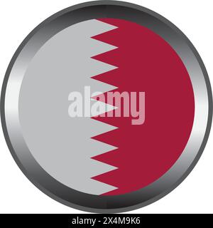 Qatar flag icon vector illustration symbol design Stock Vector Image ...