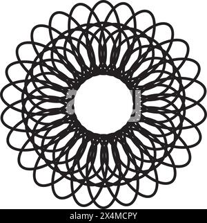 Circle radial motif, mandala illustrative element. Stock vector ...