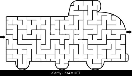 Construction site geometrical maze for kids with special car. Labyrinth ...