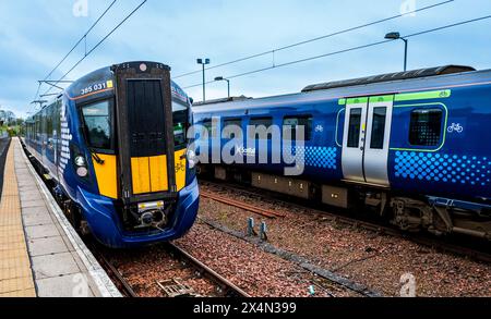 Scotrail Commuter Train arriving at Lanark Station, South Lanarkshire ...