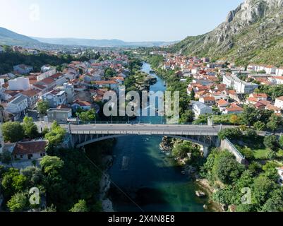 Scenery of Mostar city in southern Bosnia and Herzegovina . View of ...