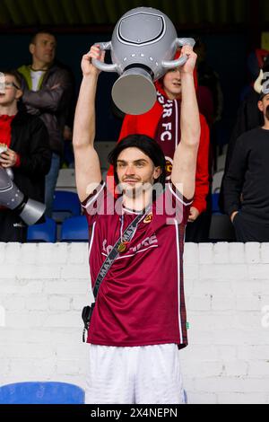 Stranraer, Scotland. 04 May 2024. Kinlay Bilham (14 - Stenhousemuir ...