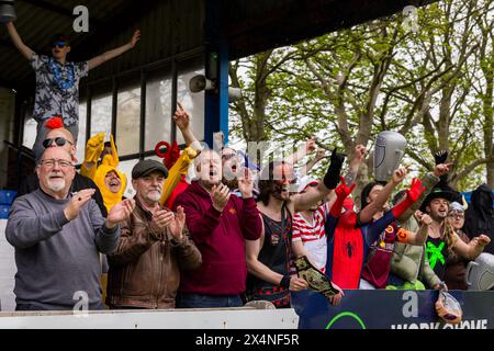 Stranraer, Scotland. 04 May 2024. Craig Telfer, Stenhousemuir fan and ...