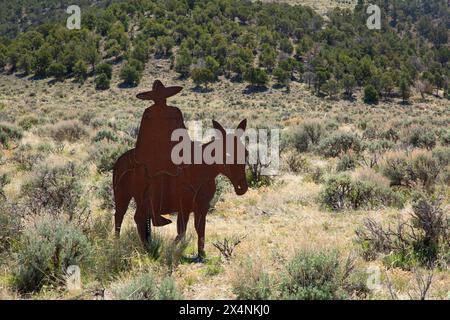 Trail silhouettes, Old Spanish Trail National Historic Trail, Iron ...