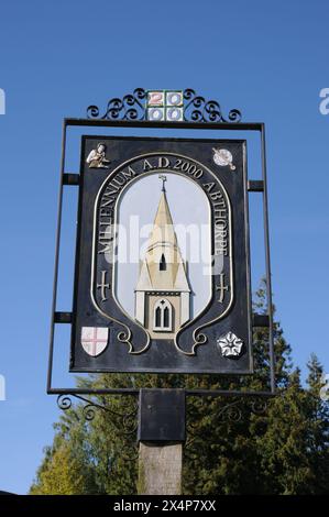 Village sign, Abthorpe, Northamptonshire Stock Photo - Alamy