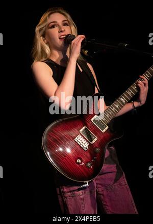 Guitarist for the band The Warning, Daniela Villarreal during a ...
