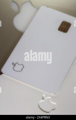 The physical Apple card is a titanium Hacer etched credit card, 2024 ...