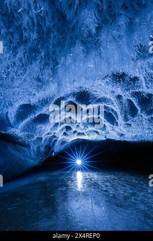 Castner Glacier Ice Cave near Delta Junction, Alaska, USA Stock Photo ...