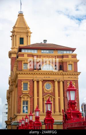 ferry Building Auckland New Zealand cityscape Stock Photo - Alamy