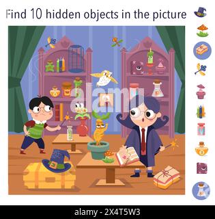 Find 10 hidden objects in the picture. Educational puzzle game for kids ...