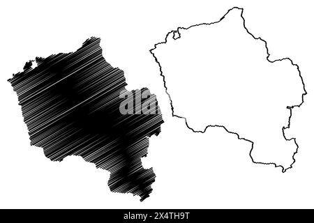 Oberwart district (Republic of Austria or Österreich, Burgenland state ...