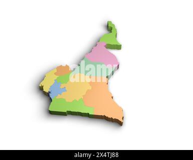 Map of Cameroon, Postal Passport Stamp, Travel Stamp, Clipping path ...