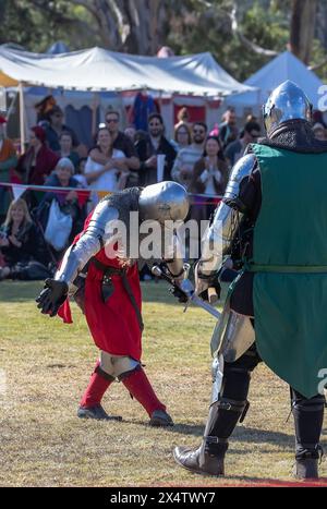 Medieval Fair South Australia, knight jousters, skill at arms ...