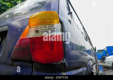 Tail light broken from car accident , safety concept Stock Photo - Alamy
