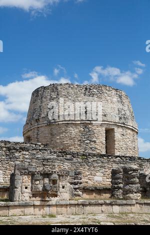 Chac Complex (foreground), Observatory (background), Mayan Ruins ...