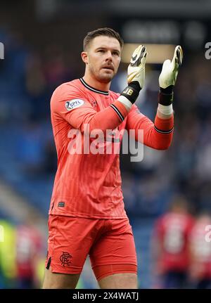 Rangers goalkeeper Jack Butland applauds the fans after the cinch ...
