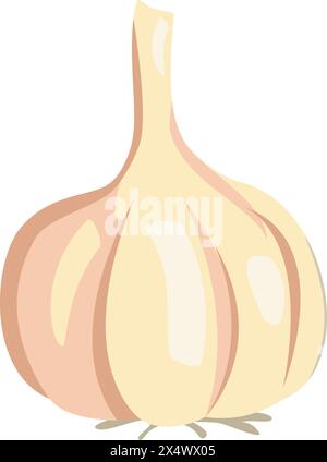 Garlic in cartoon style isolated illustration Stock Vector Image & Art ...